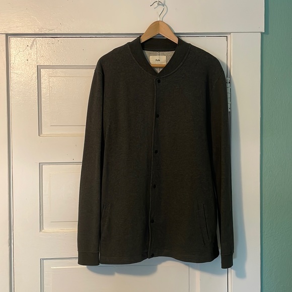 Folk | Jackets & Coats | Mens French Terry Bomber Jacket | Poshmark
